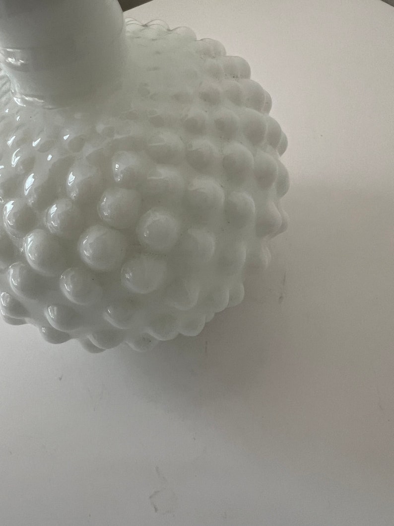 Vintage Fenton Wrisley White Milk Glass Hobnail Perfume Bottle - Etsy