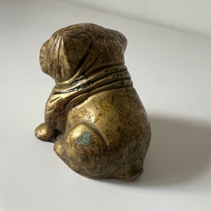 Vintage Brass Dog Figurine English Bulldog Sculpture Paperweight Solid ...