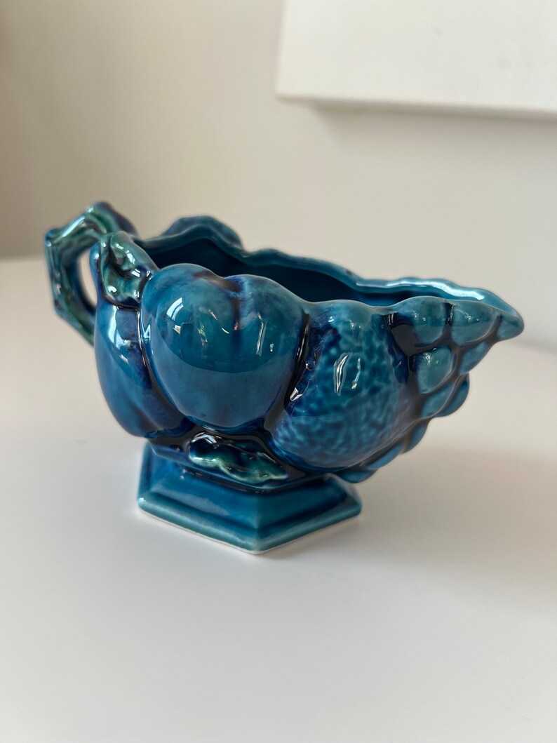 Vintage Inarco Blue Fruit Gravy Bowl - Etsy