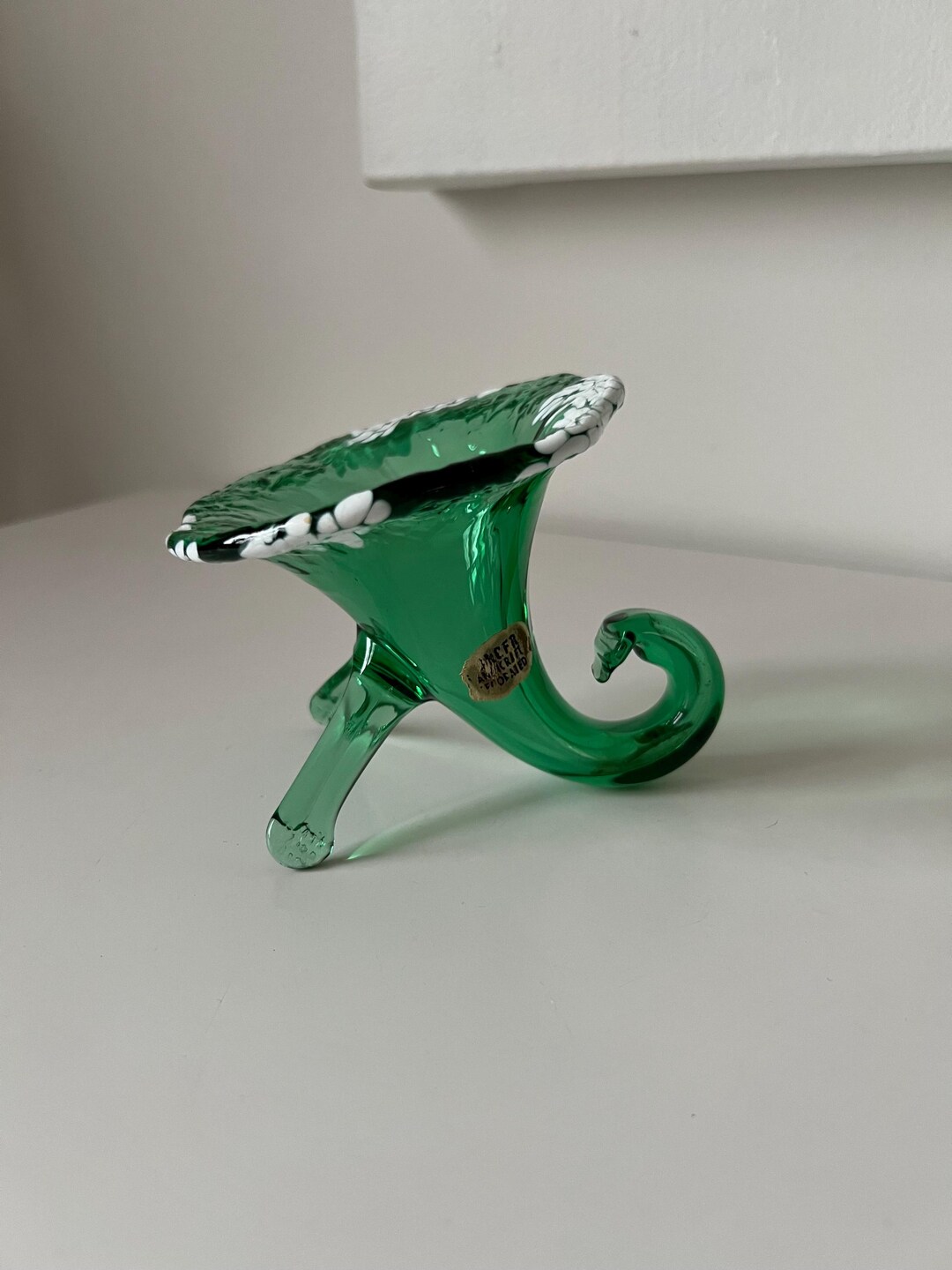 Hand-blown Hand-painted Vintage Italian Cornucopia Horn of Plenty ...