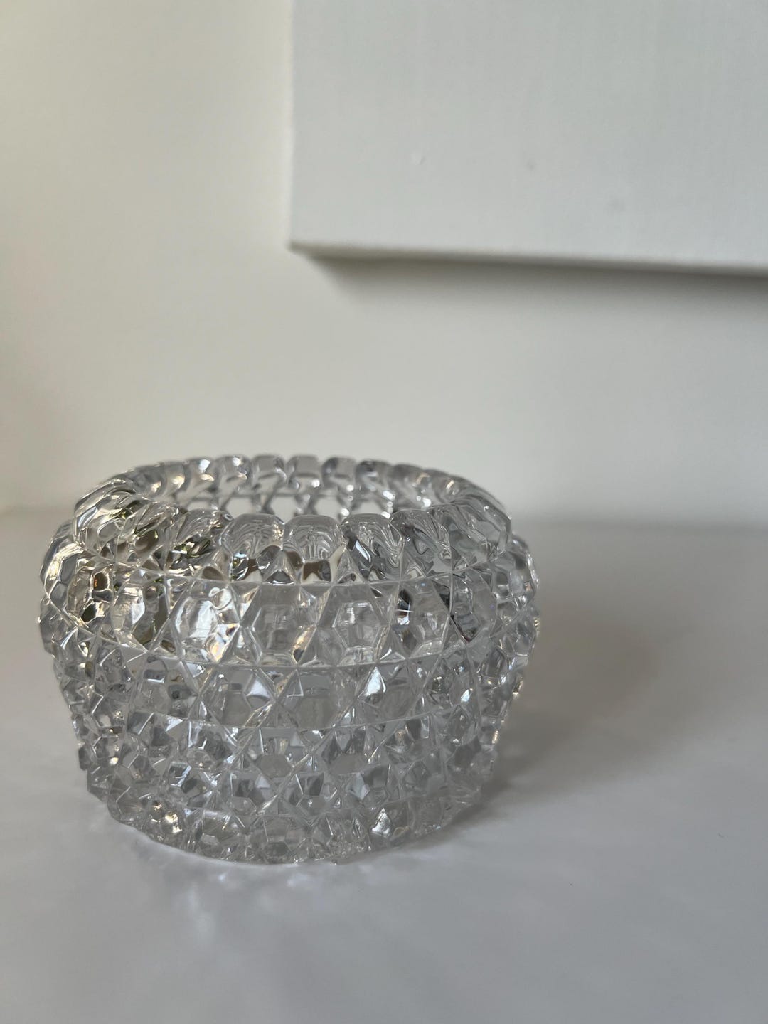 Vintage Brilliant Cut Hexagon Pattern Pressed / Depression Glass 5 ...