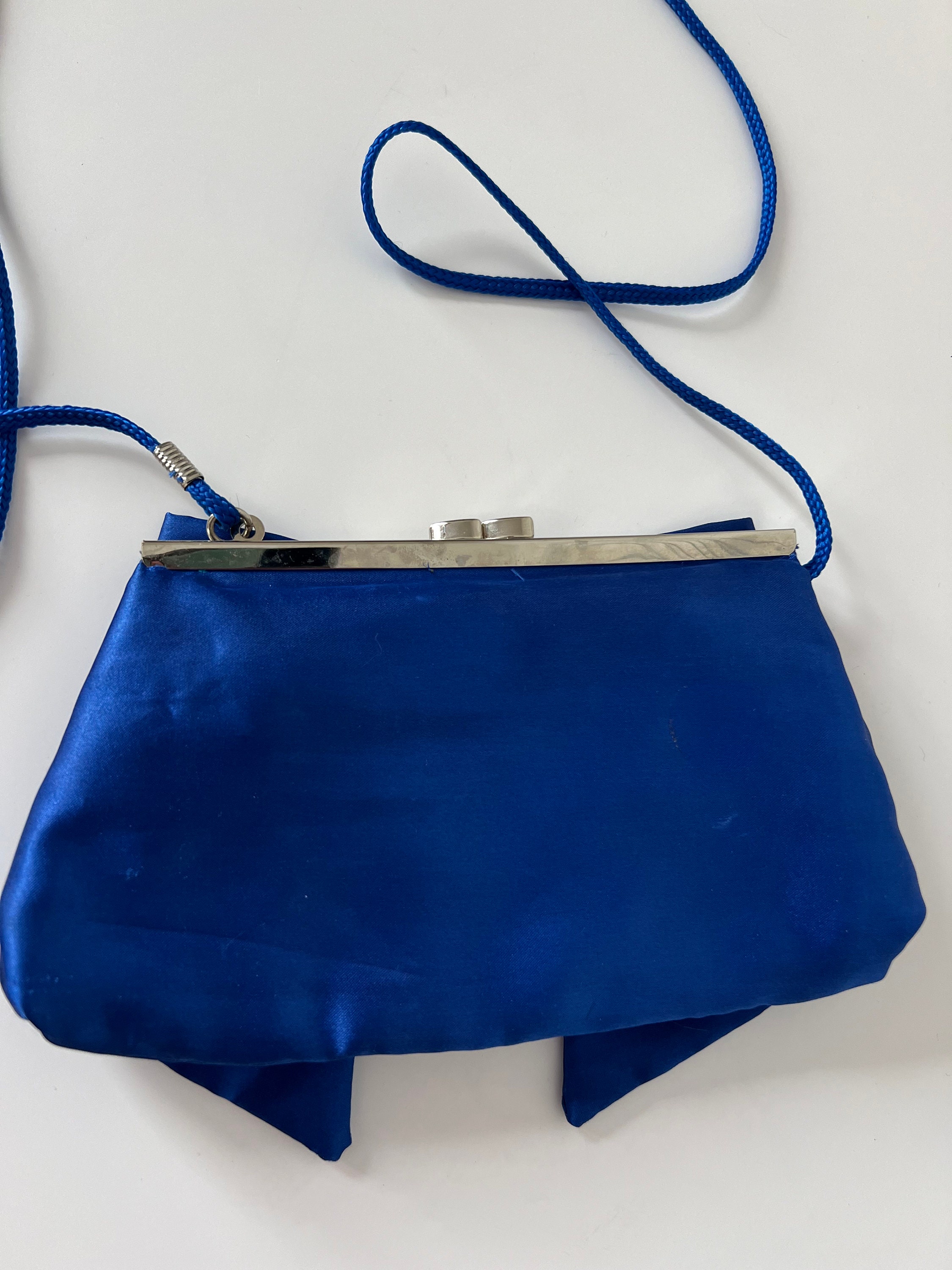 Blue Satin Clutch Prom Wedding Formal Clutch Handbag - Etsy