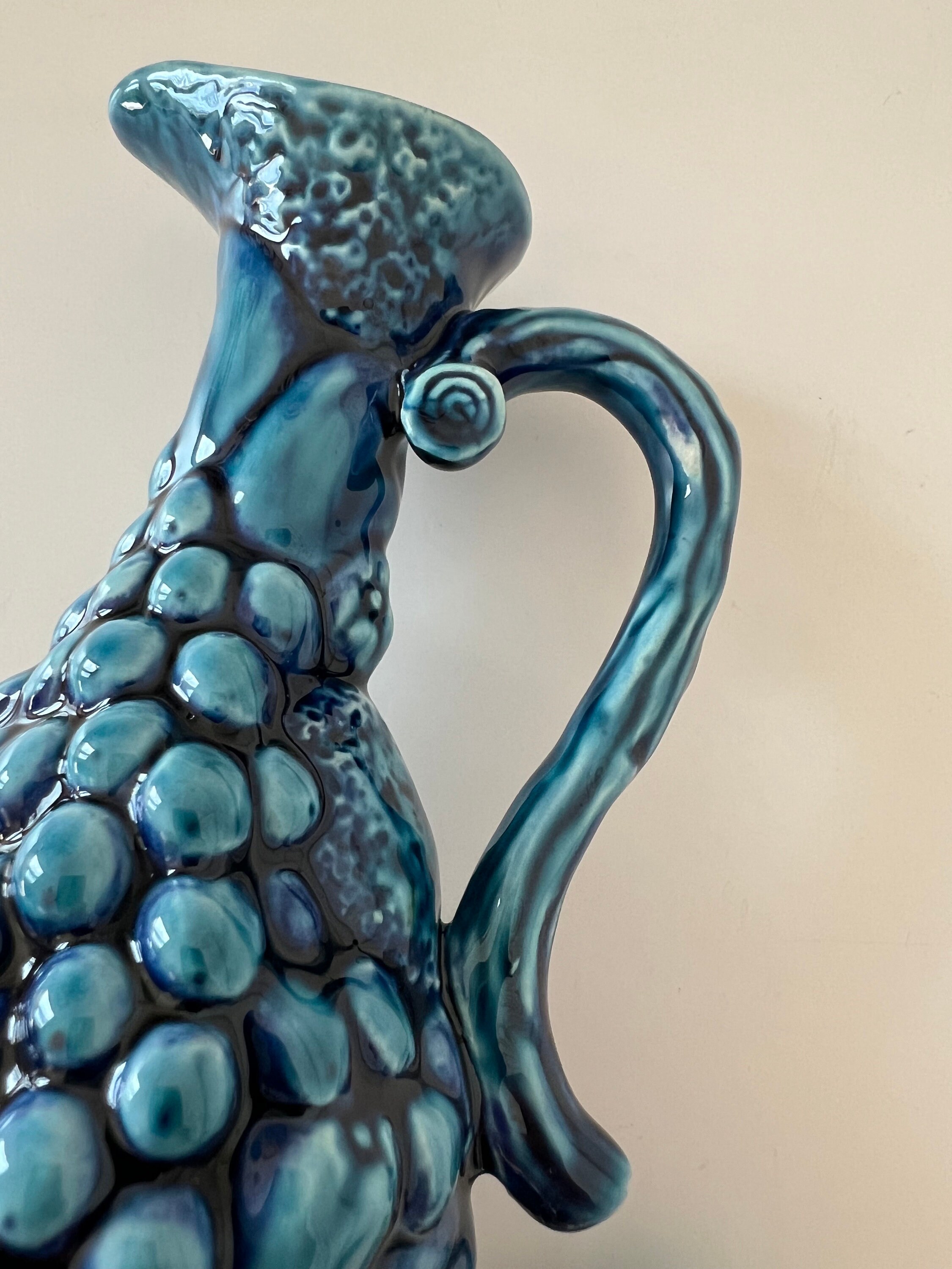 Vintage Inarco Blue Fruit Long Stem Decanter | Vase With Stopper - Etsy