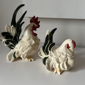 Vintage Kay Finch California Signed Hen & Rooster Figurines Rare - Etsy