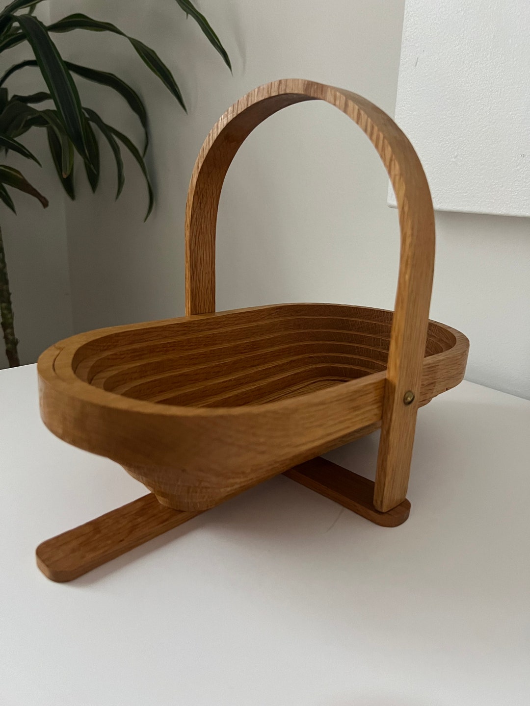 Vintage Wooden Collapsable Basket - Etsy