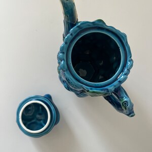 Vintage 8" Tall Inarco Indigo Japan Grapes Berries Fruit Ceramic Teapot ...