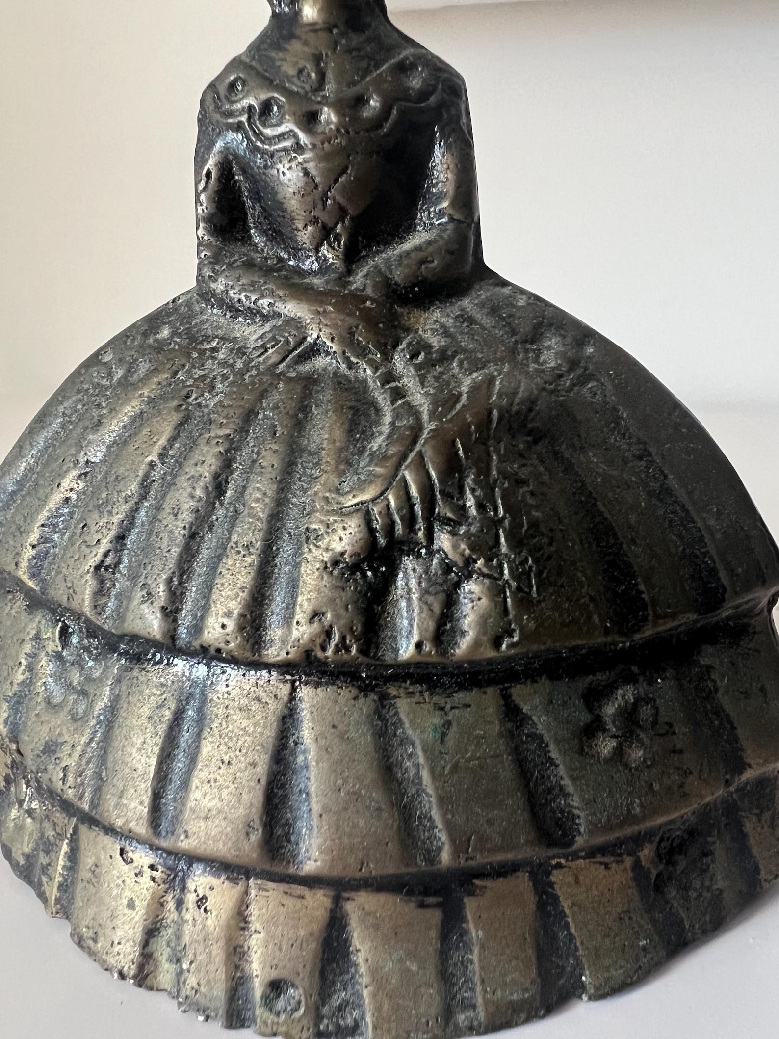 Vintage English Victorian Lady With Basket Solid Brass Bell | Made in ...