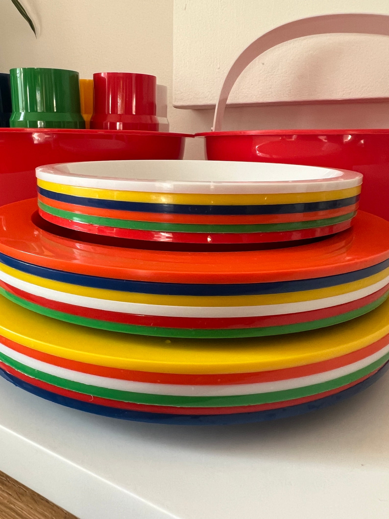 Vintage MCM Party Picnic Ball | Serving Set for Six | Ingrid - Etsy