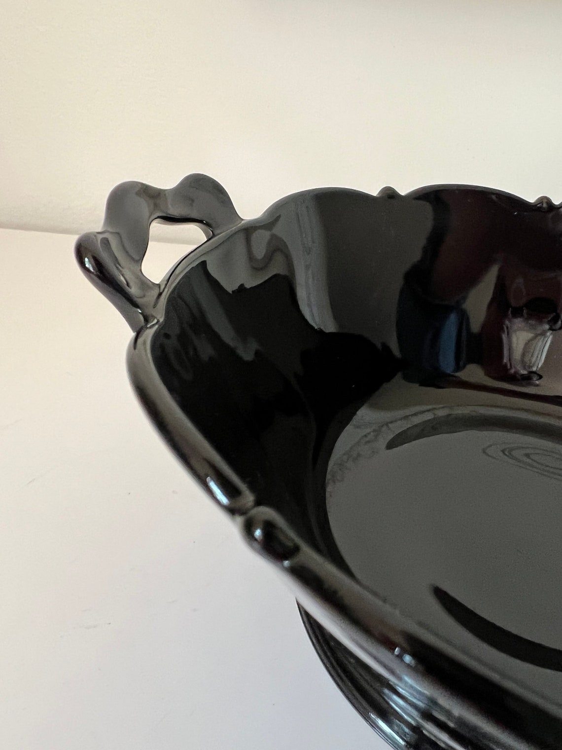 Stunning Vintage 1930s LE SMITH GLASS Mt.pleasant Black Amethyst Double ...