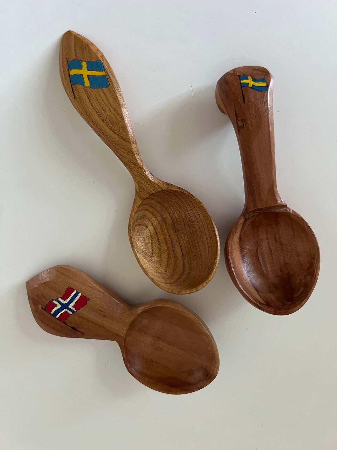 Vintage Handmade Scandinavian Wooden Spoon - Etsy