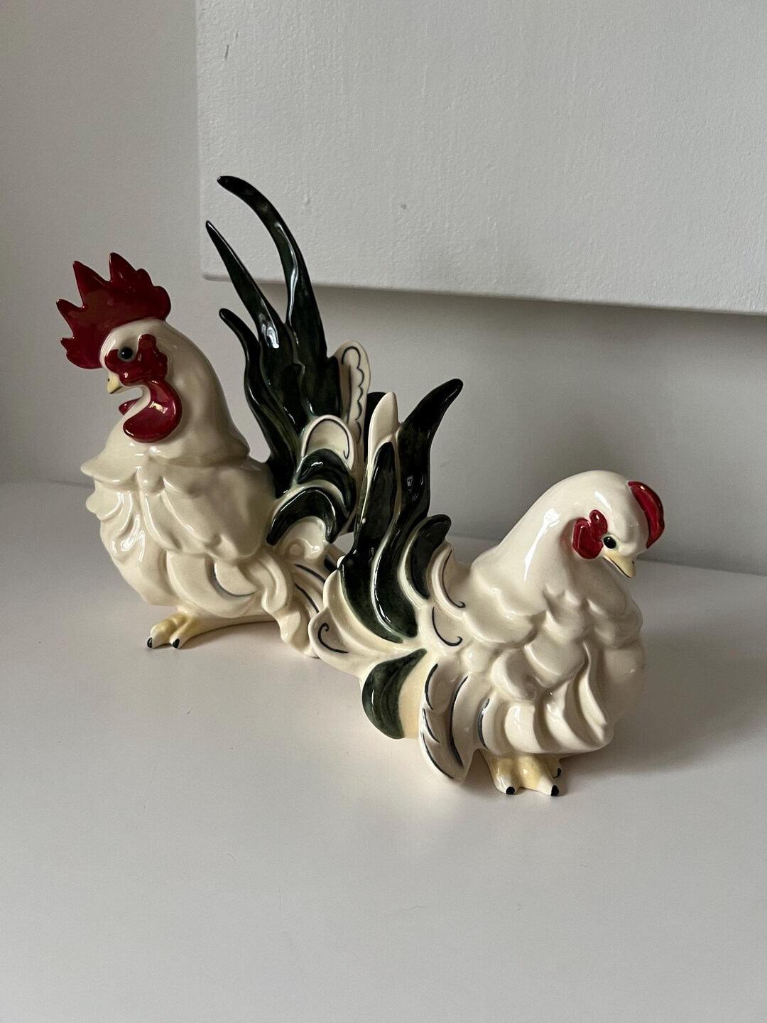 Vintage Kay Finch California Signed Hen & Rooster Figurines Rare - Etsy