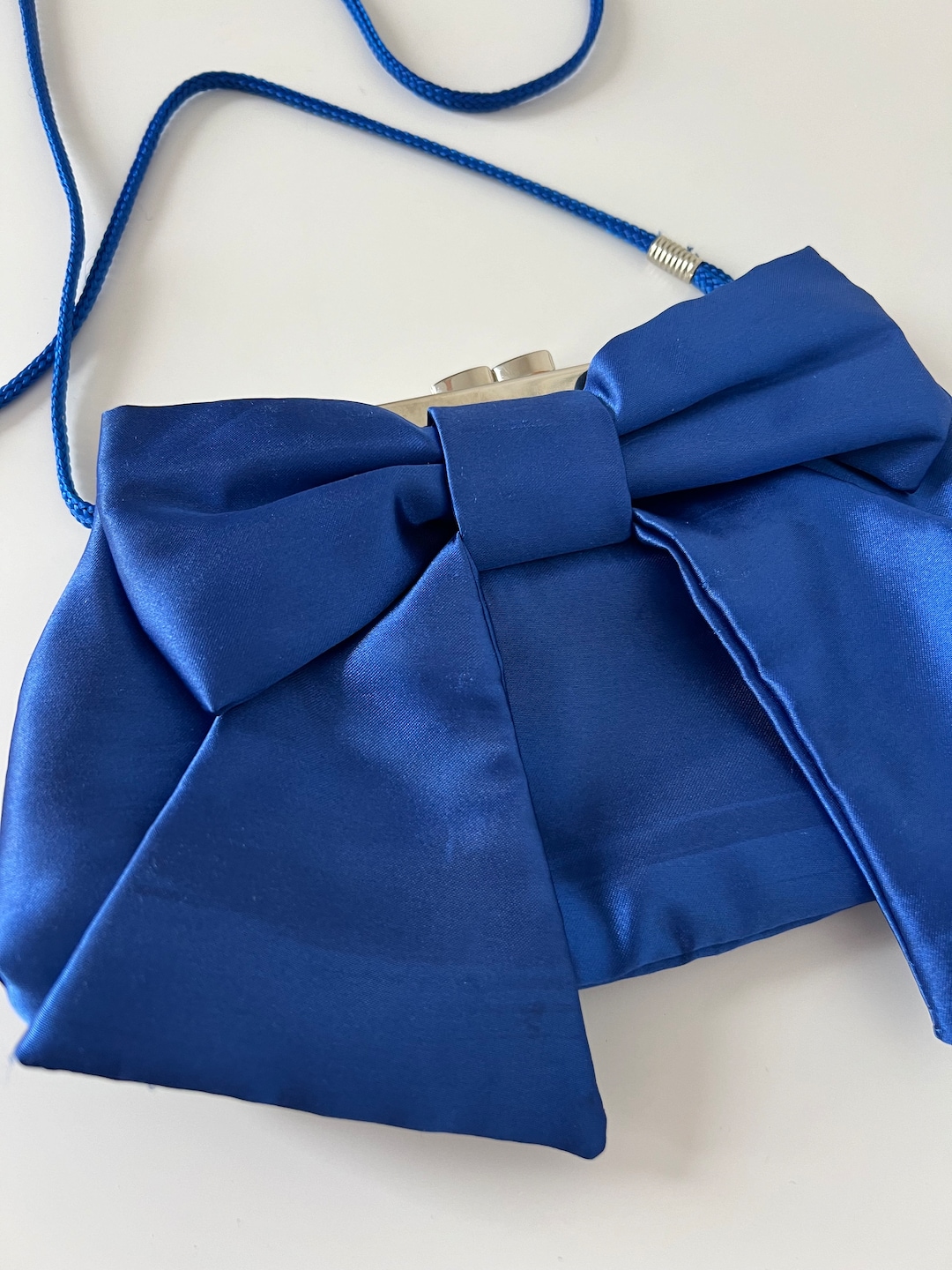 Blue Satin Clutch Prom Wedding Formal Clutch Handbag - Etsy