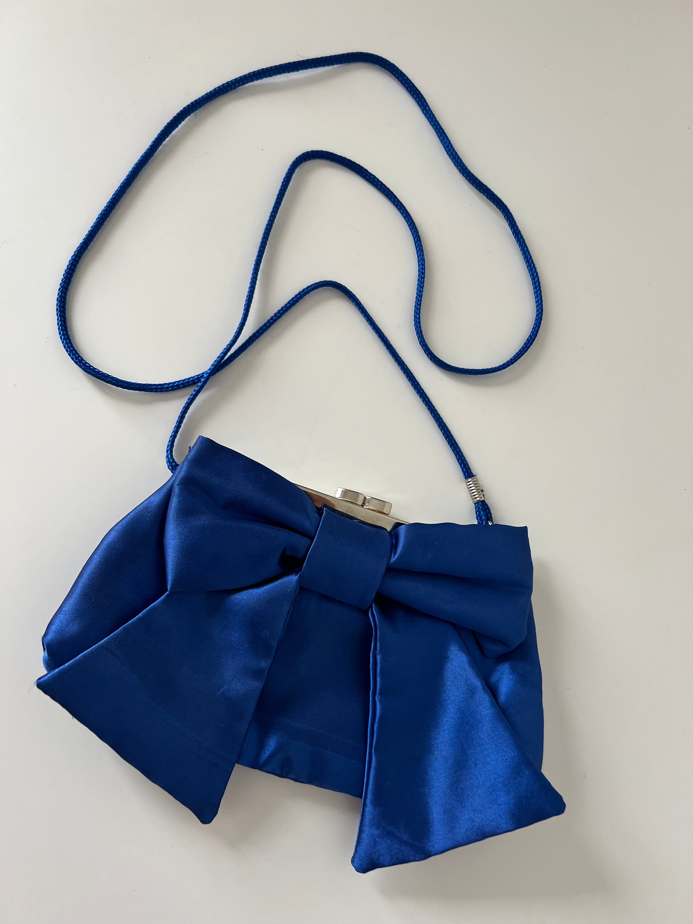 Blue Satin Clutch Prom Wedding Formal Clutch Handbag - Etsy