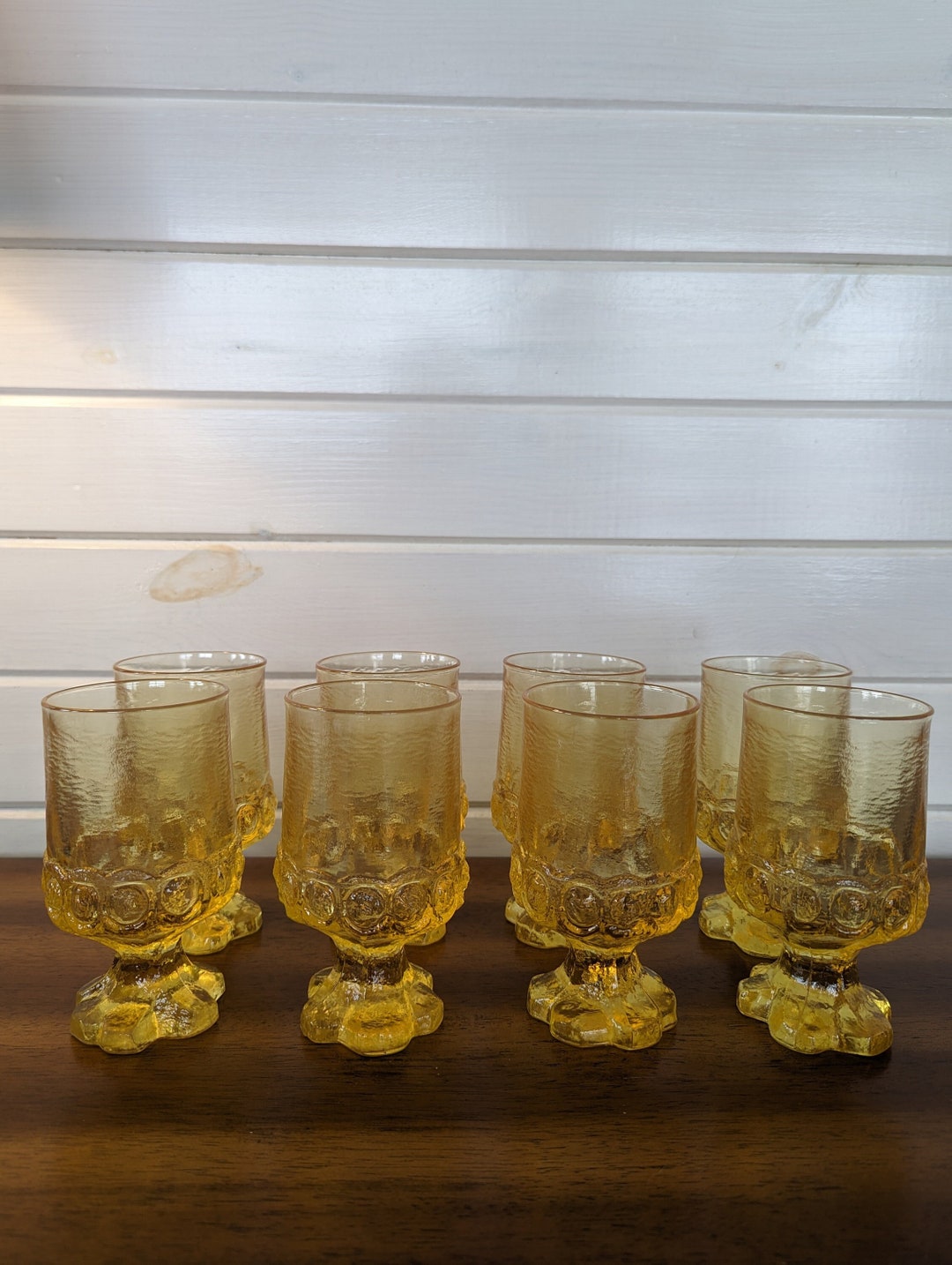 Vintage Tiffin Franciscan Yellow Drinking Glasses/goblets for Wine ...