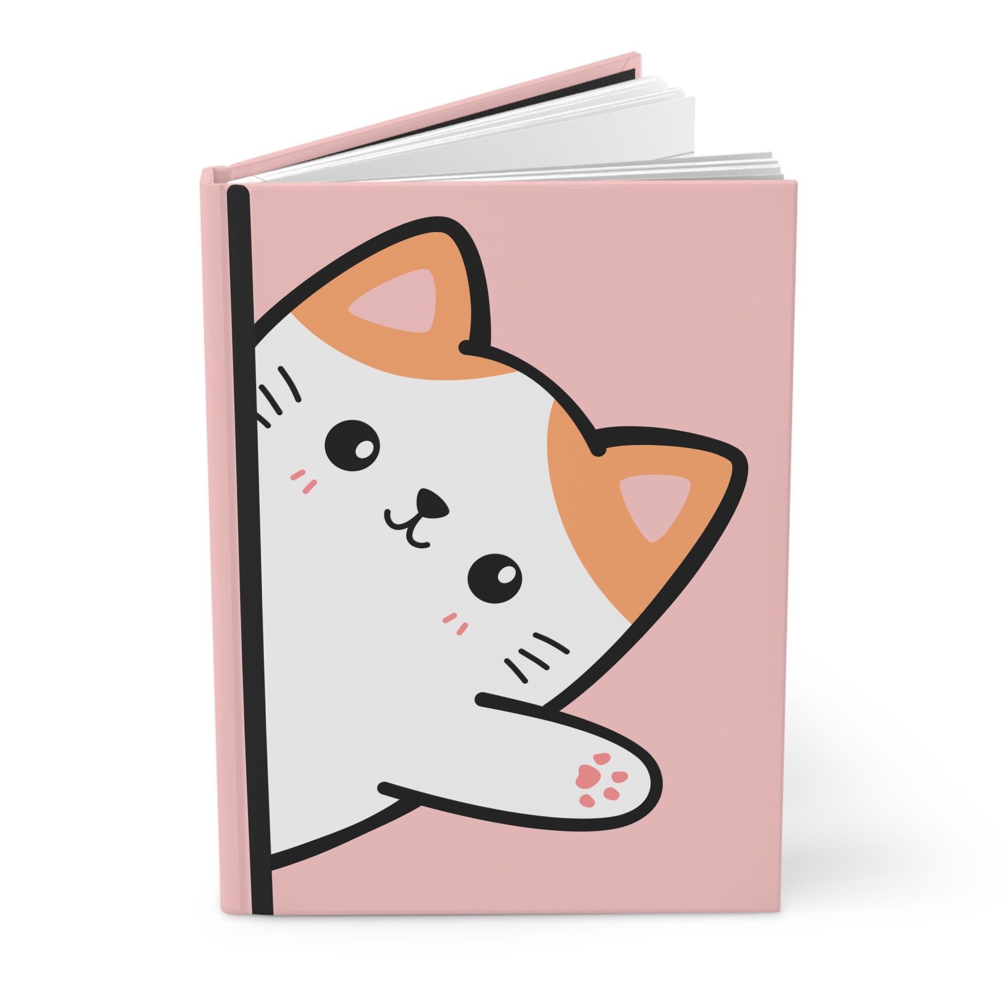 Kawaii Cat Journal: Cute Pastel Kitty Hardcover, Writing & Doodles - Etsy