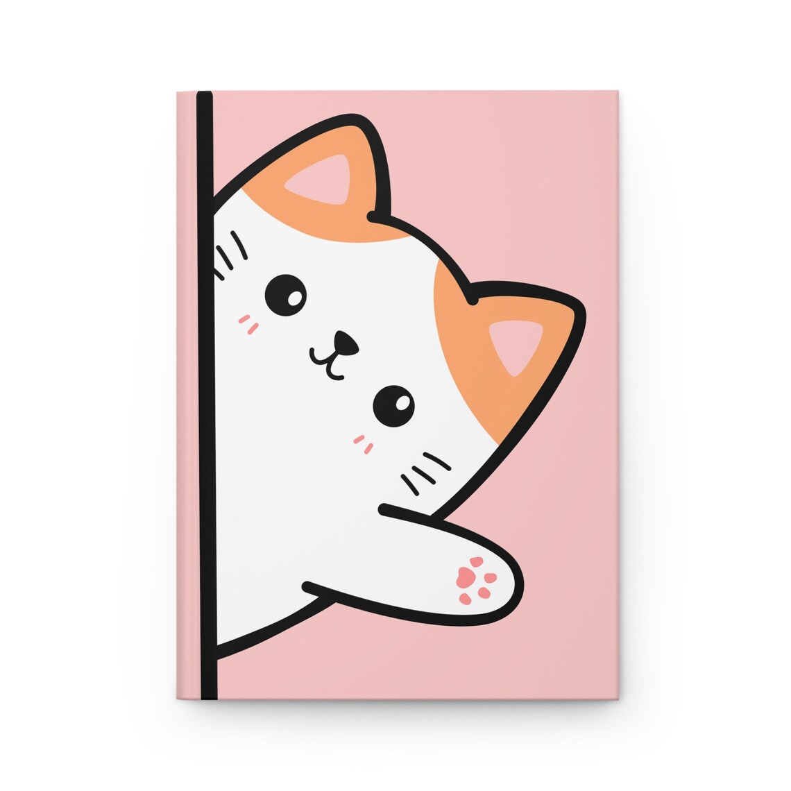 Kawaii Cat Hardcover Journal Matte Cat Journal Gift for Cat Lover Gift ...