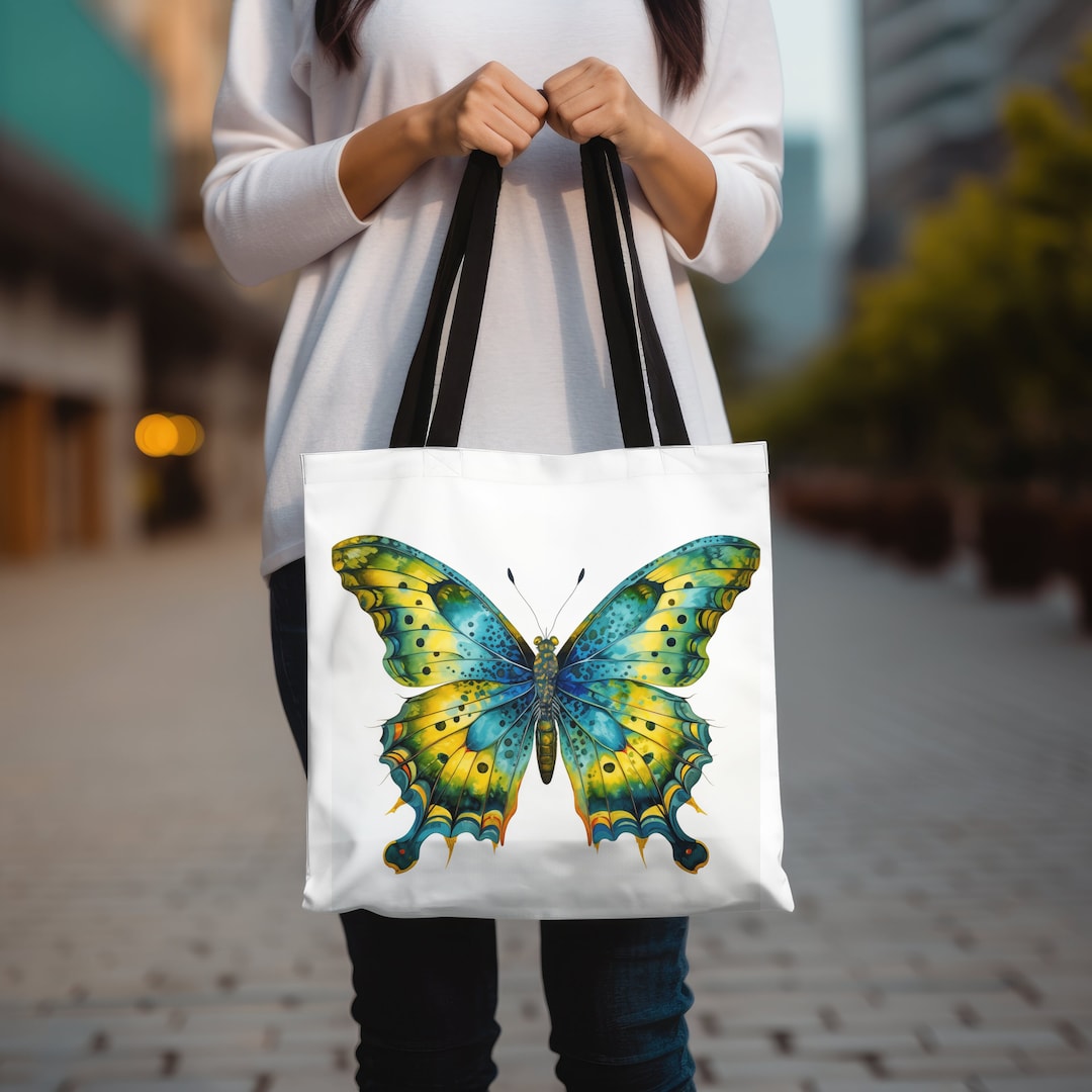 Butterfly Tote Bag Bold Butterfly Carry-all Bag for Butterfly Lover ...