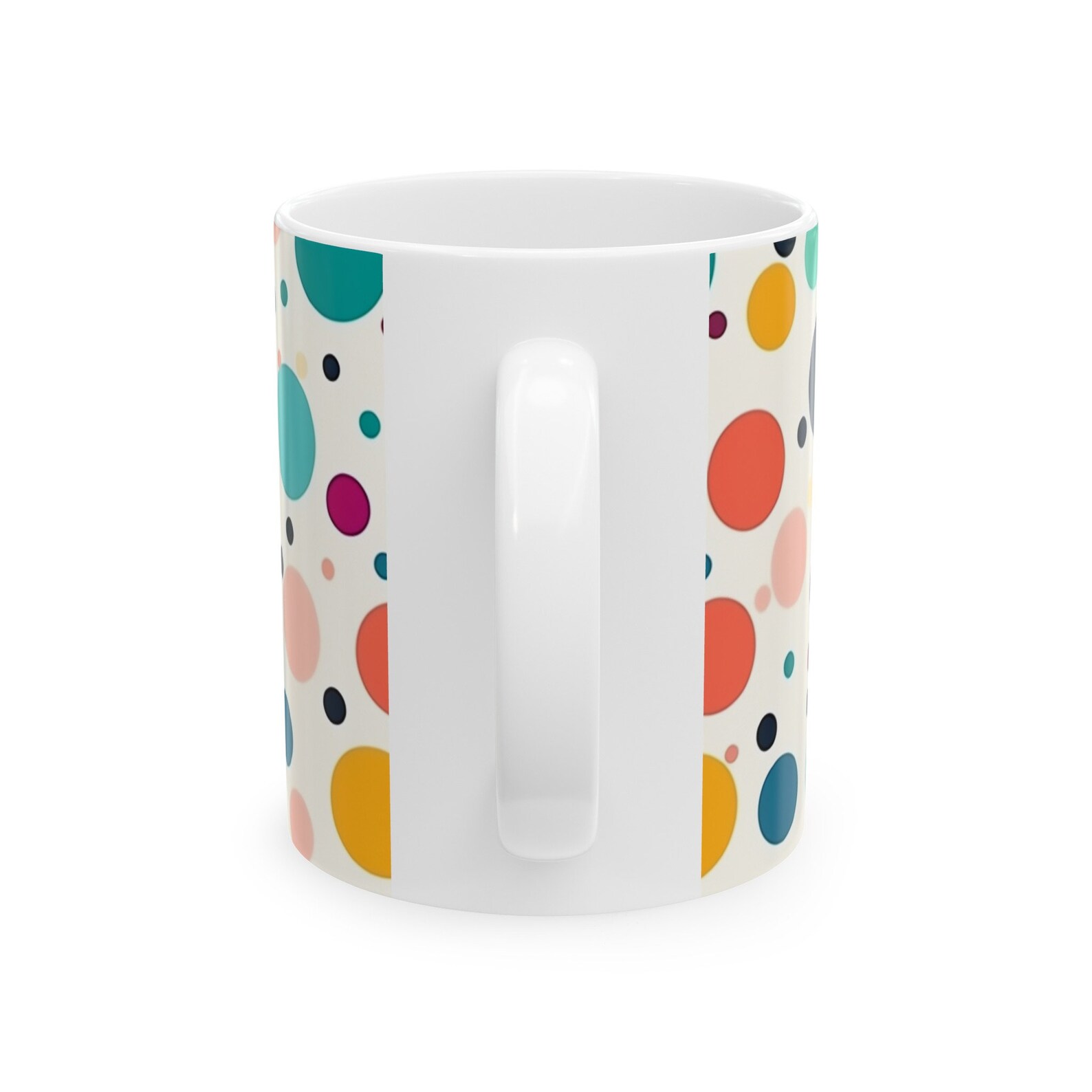 Circles Ceramic Mug Modern Circles Coffee Mug Circle Design Mug - Etsy