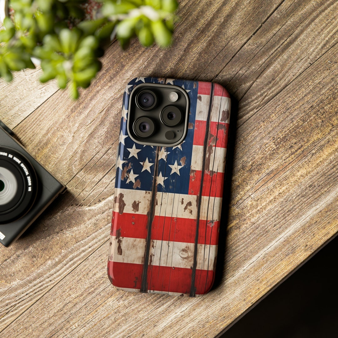 Distressed American Flag Tough Phone Case - Etsy