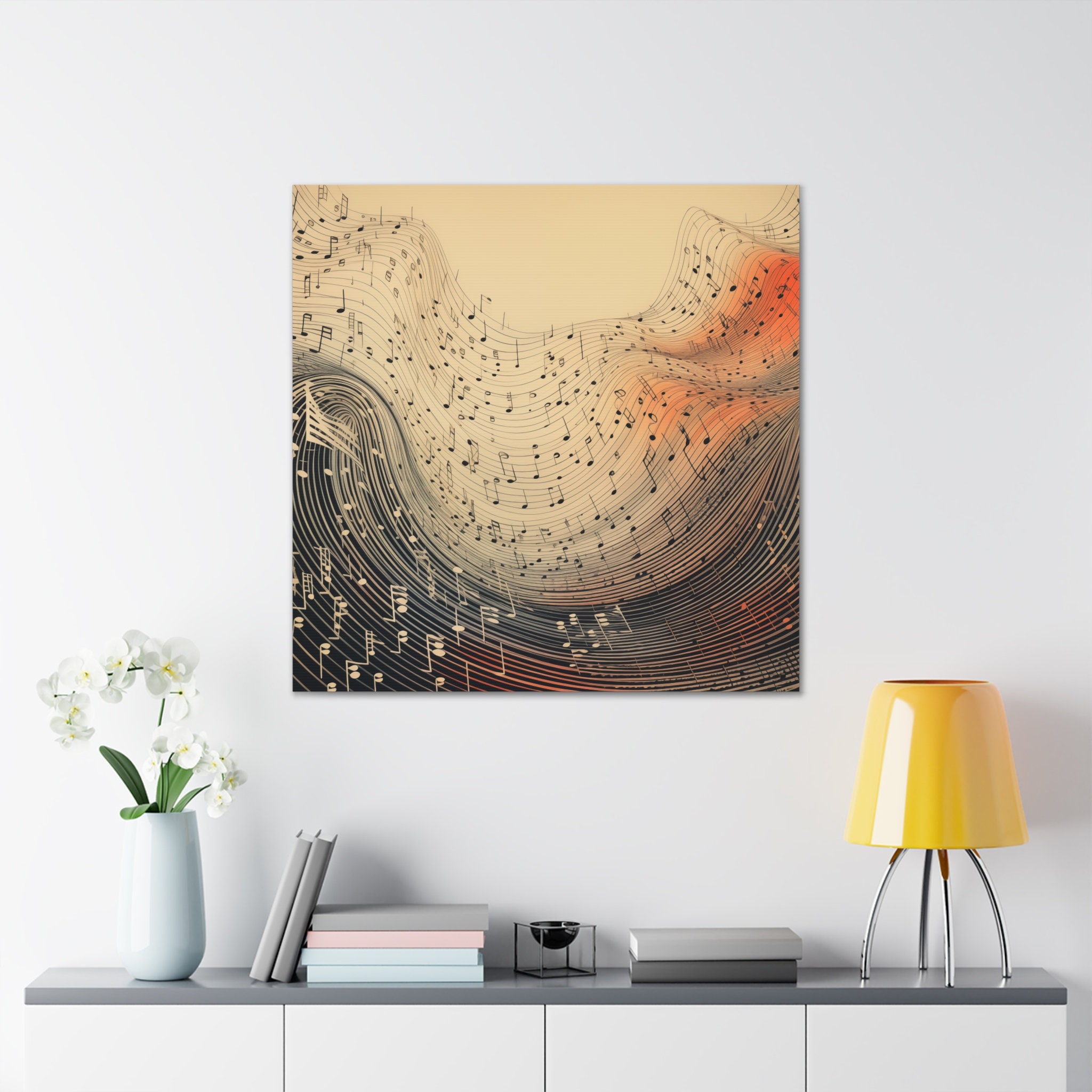 Music Notes Canvas Gallery Wraps Musical Notes Canvas Music Wall Art ...