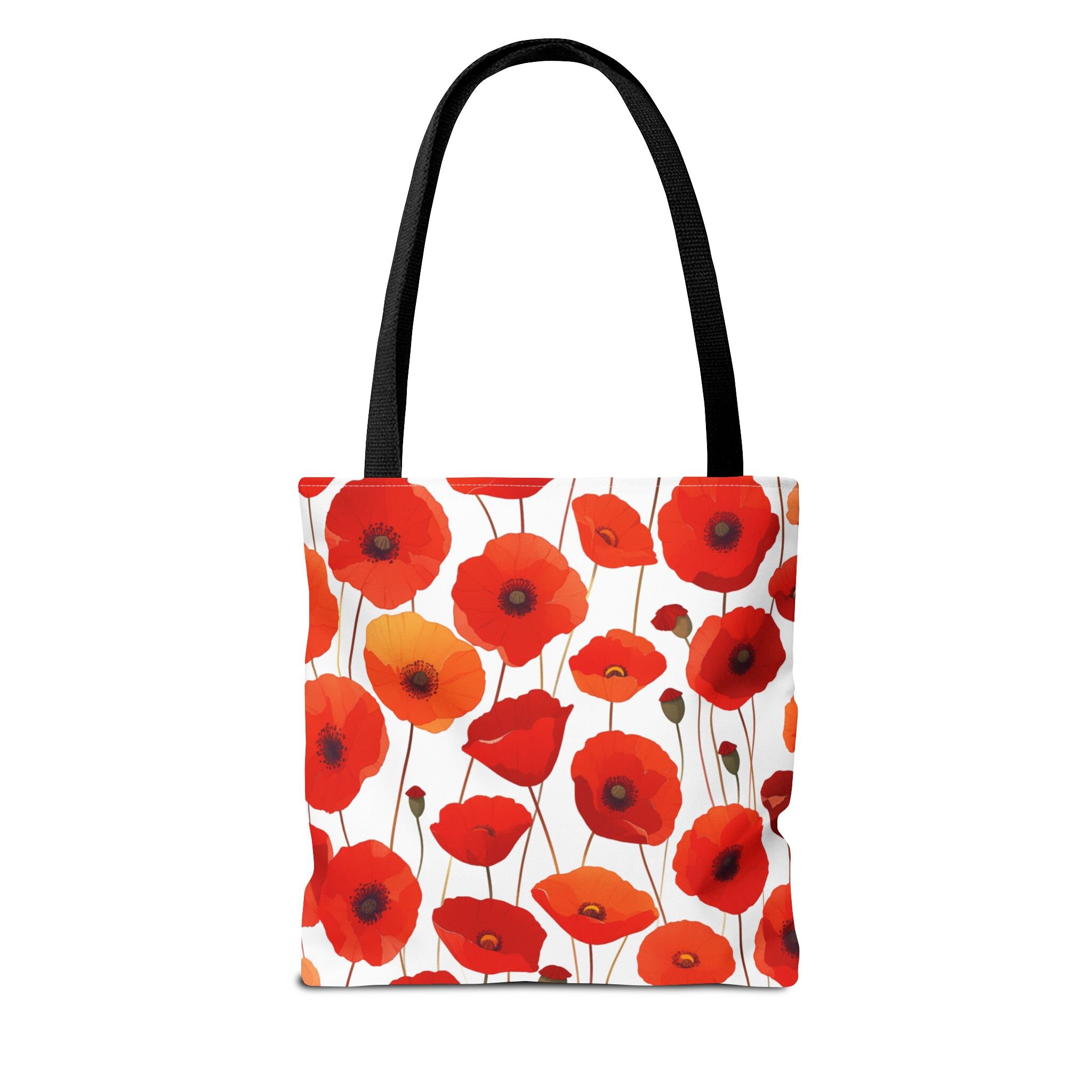 Red Poppy Floral Tote Bag: Elegant Carry-all, Gift for Women - Etsy