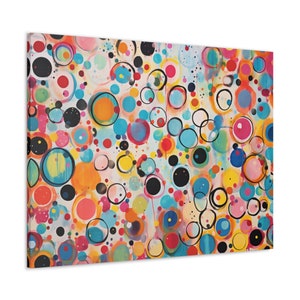 Circles Canvas Gallery Wraps Abstract Canvas Art Abstract Circles Wall ...