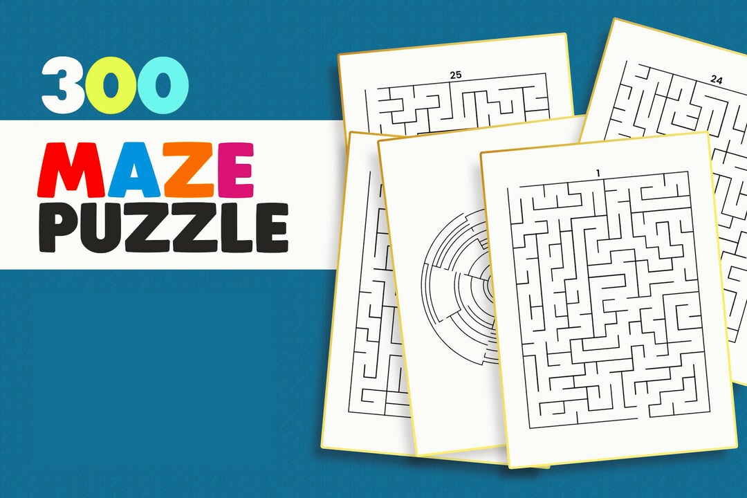 300 Fun Mazes for Kids | Brain-boosting Puzzle Book - Etsy