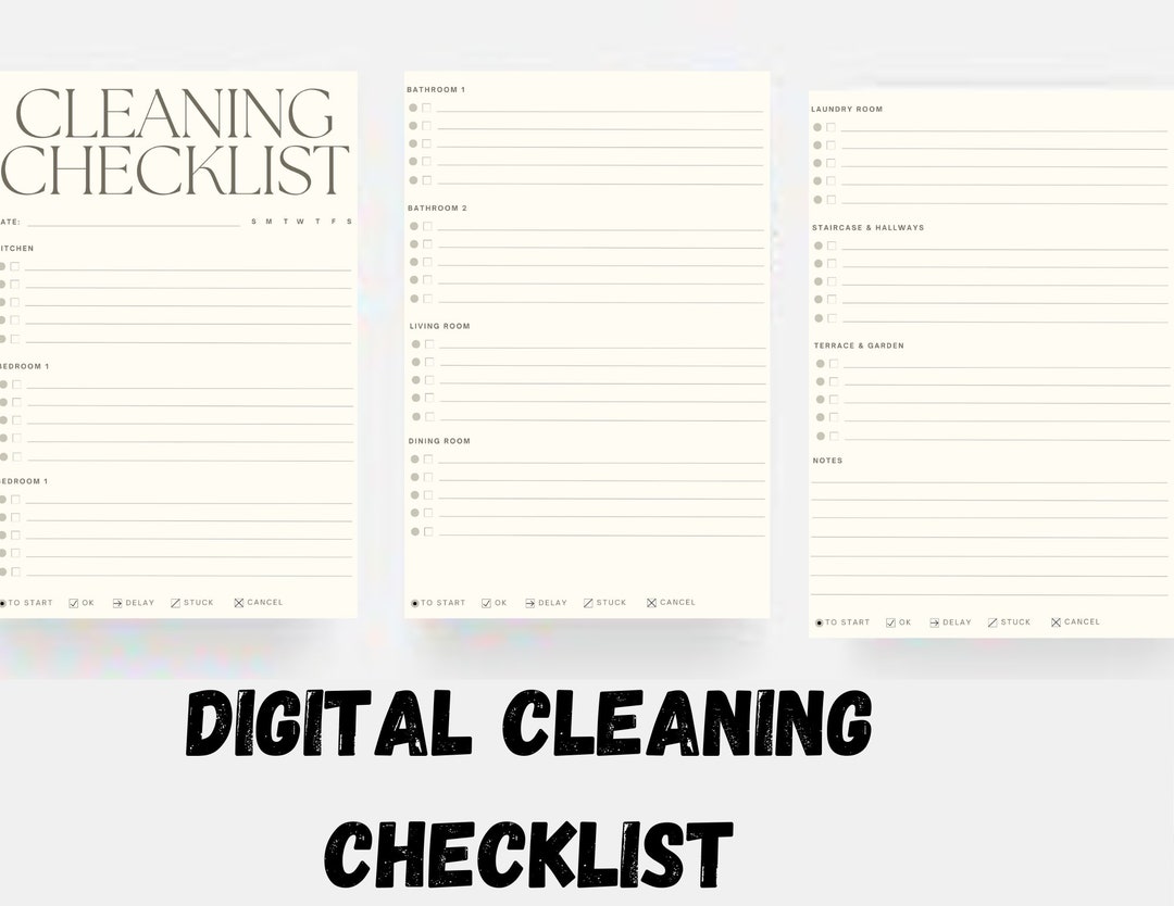 Ultimate Cleaning Checklist Organizer - Etsy