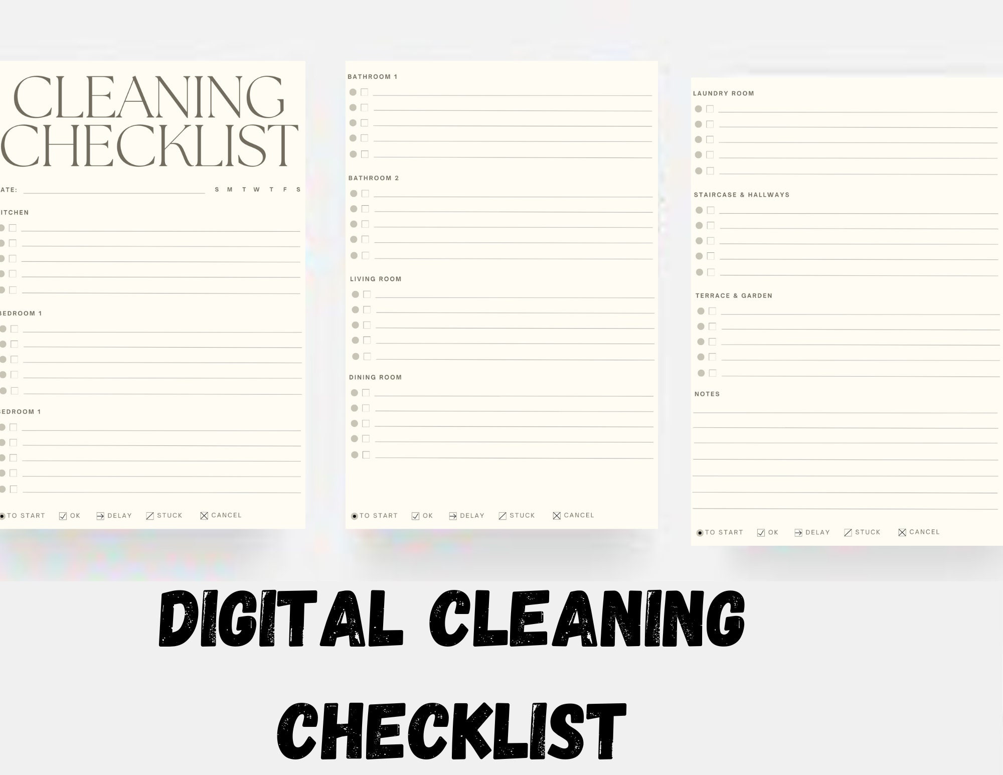 Ultimate Cleaning Checklist Organizer - Etsy