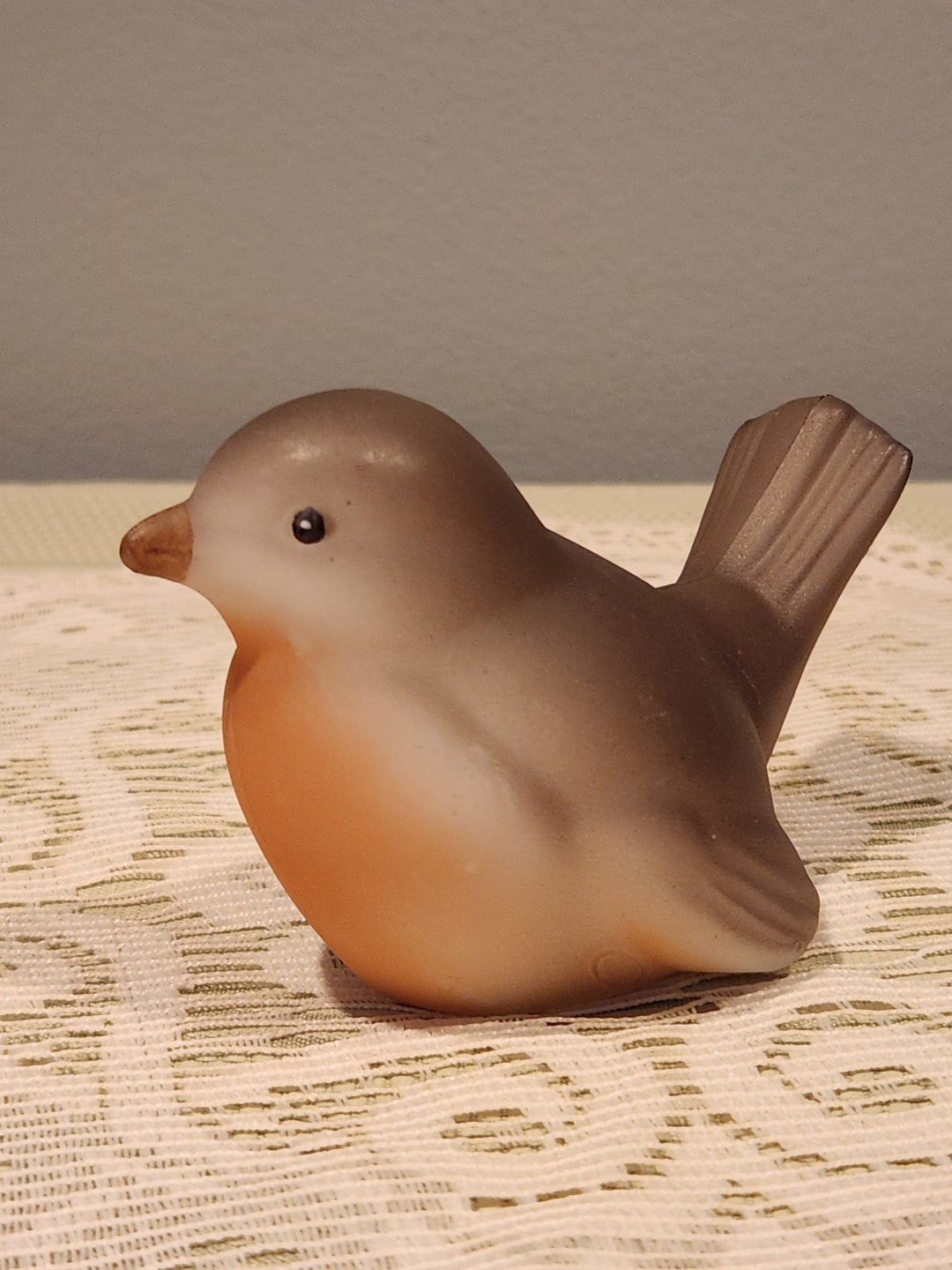 Fenton Glass Bird Handpainted Naturals Robin Signed L. Sams - Etsy