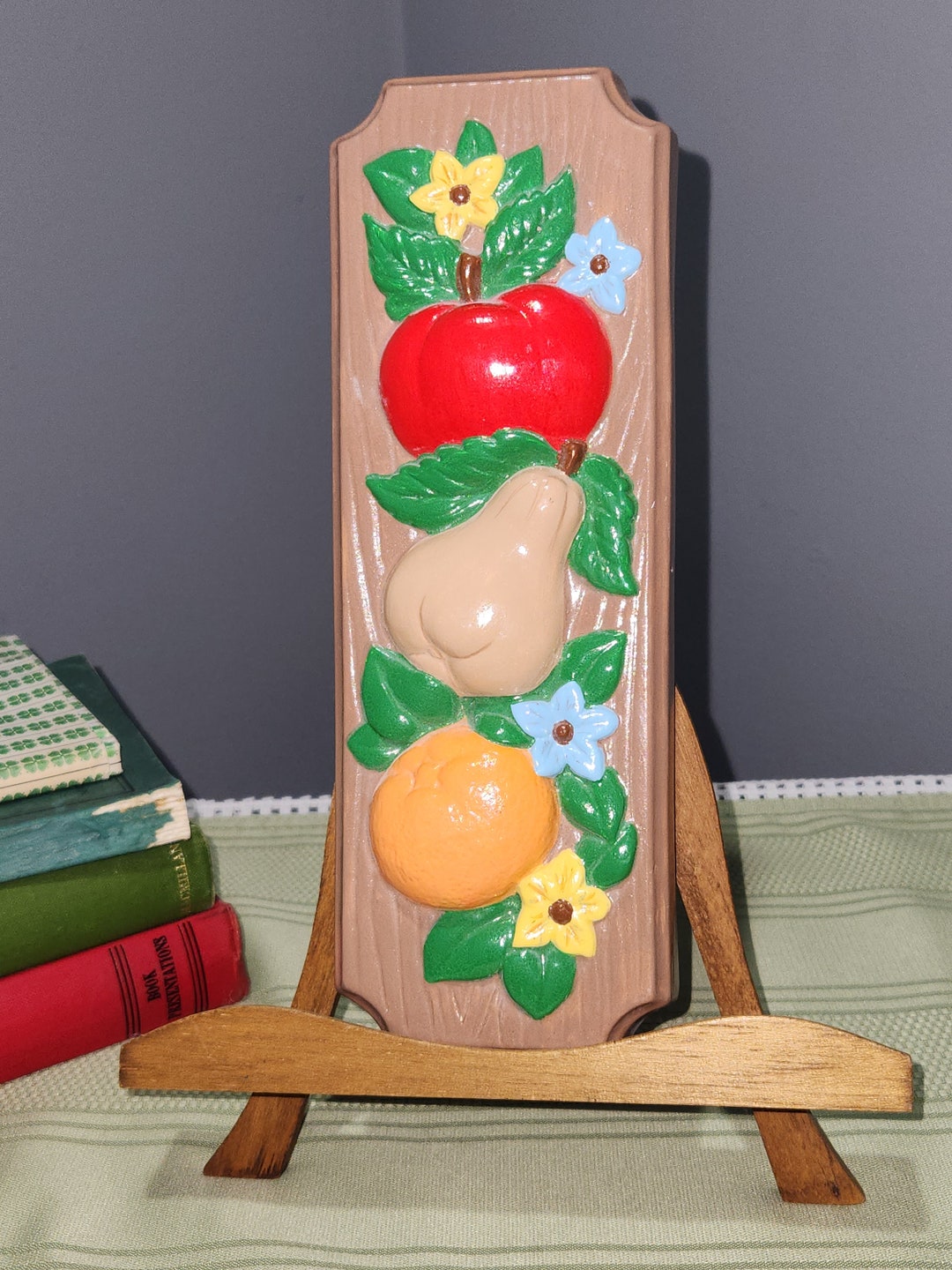 Vintage Chalkware Wall Hanging Kitchen Vegetables Fruit MCM - Etsy