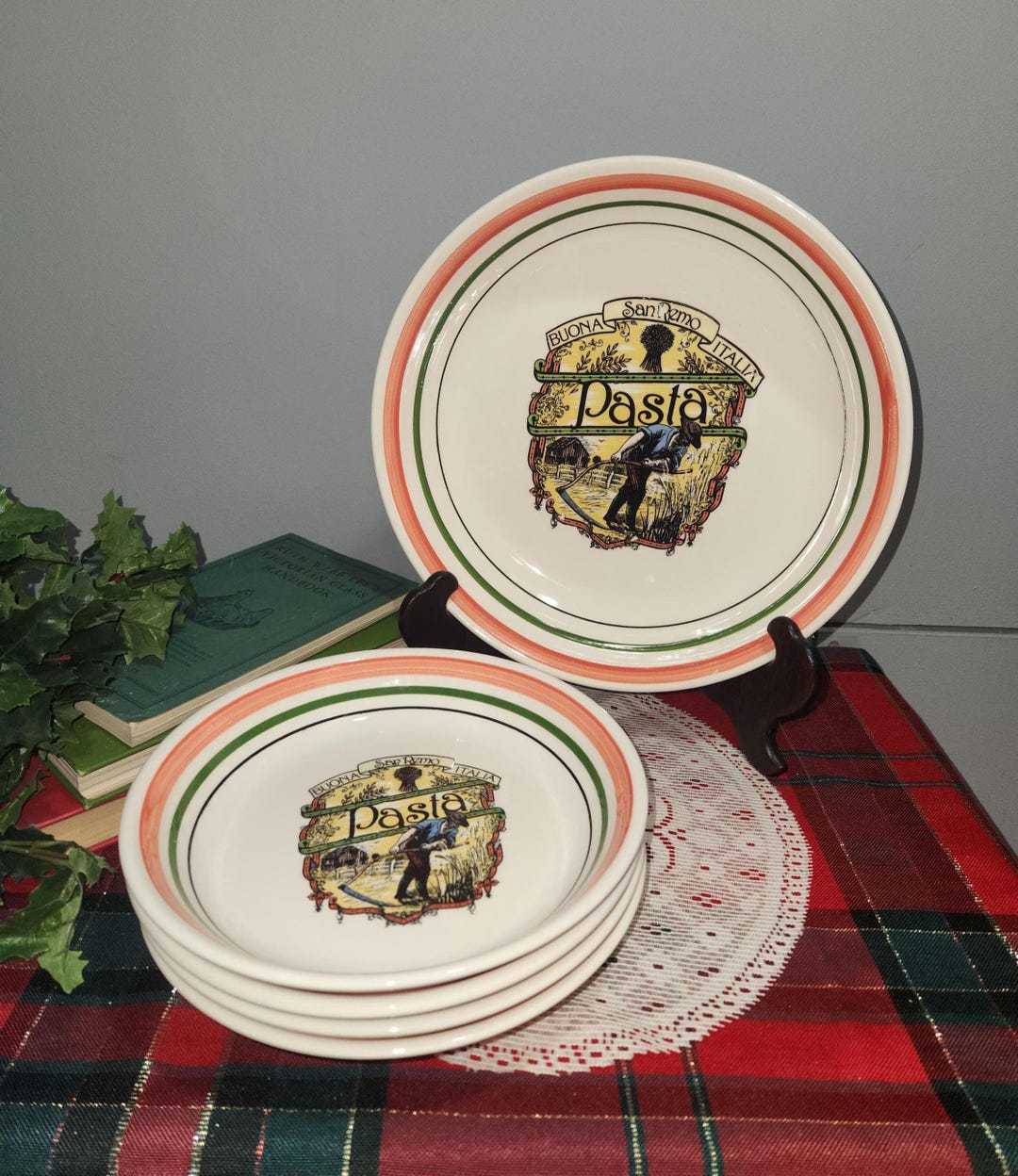 Vintage Italian Ironstone Himark San Remo Pasta Bowl Set Ceramic Italy ...