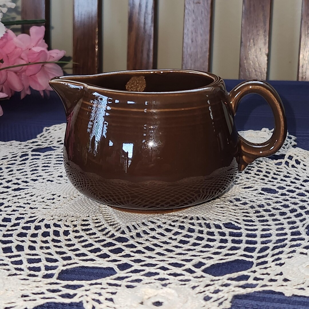 Fiesta Ware Chocolate Brown Table Creamer HLC Fiestaware Homer Laughlin ...