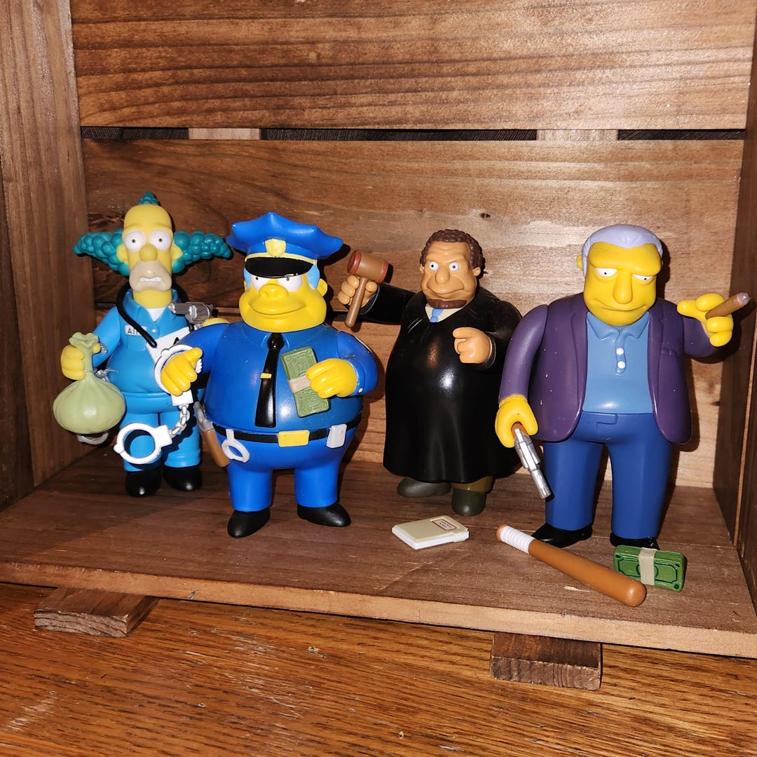 The Simpsons World of Springfield WOS Interactive Figures Playmates Lot ...
