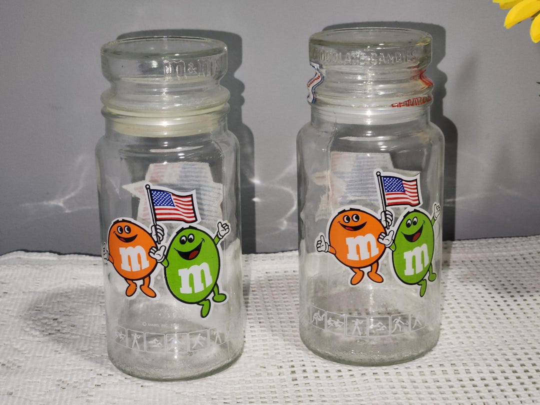 Vintage Olympics 1984 Cannisters Peanut M&M Mars Candy Anchor Hocking ...
