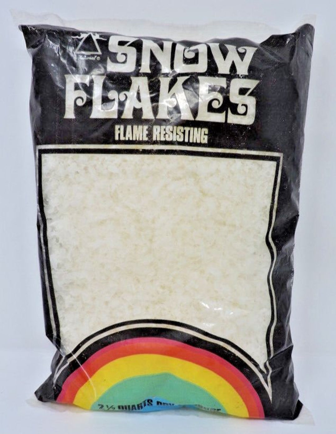 Vtg National Artificial Snow Flakes Fire Resisting 2.5 Dry Quarts Tree ...