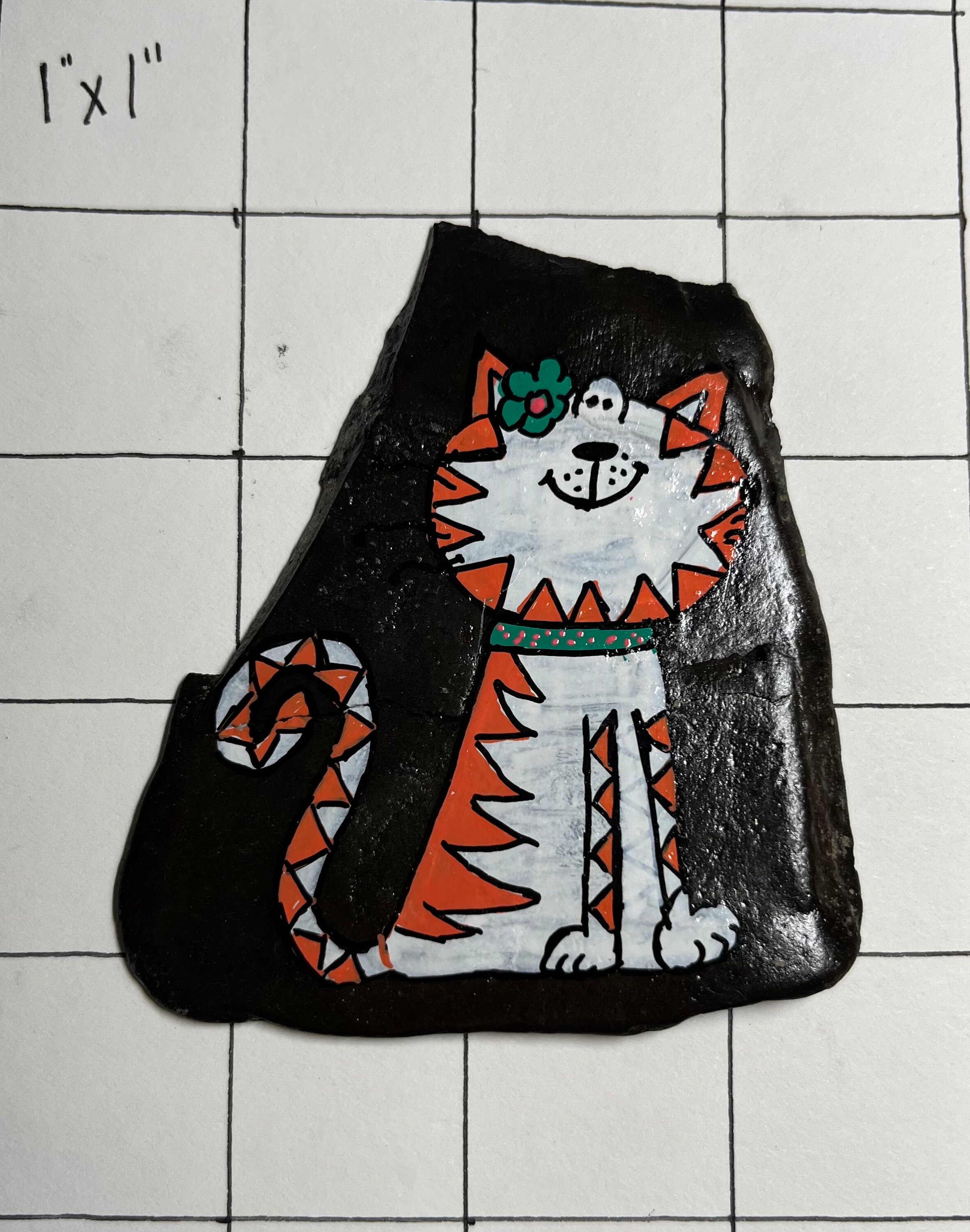 Cute Cat Hand Painted Rock Kindness Rock-finished and Made to Order ...