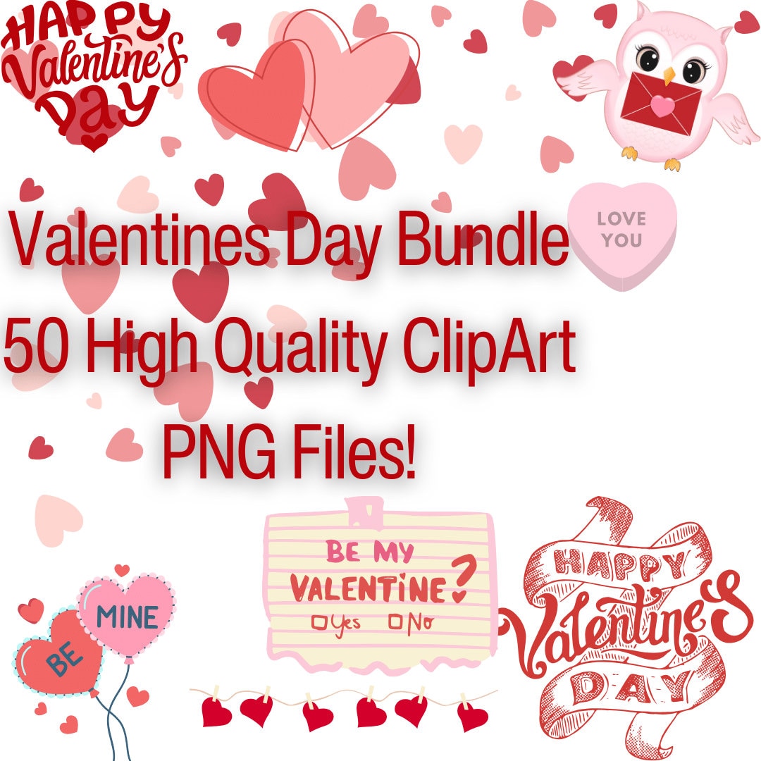 Valentines Day/ Love Clipart- Cute Little Valentines Clip Arts-50 ...