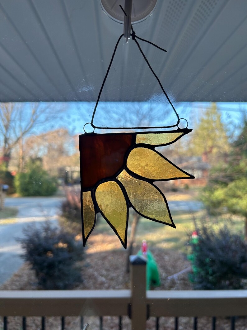 Sunflower Corner Suncatcher - Etsy