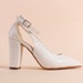 Ivory Wedding Heels, Bridal Shoes, Ivory Pointed Toe Pumps, Ivory Low ...
