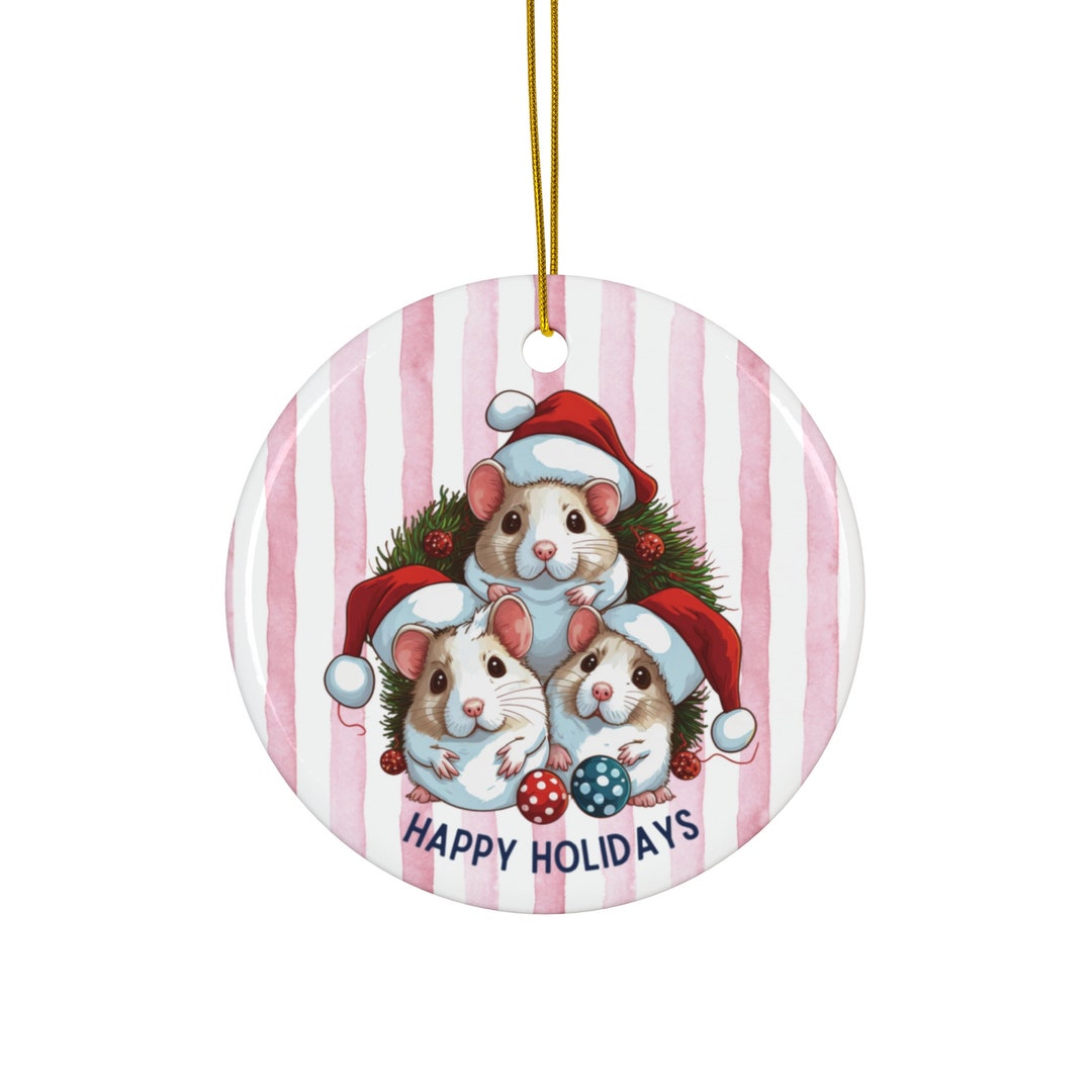 Hamster Ornament, Circle Gerbil Guinea Pig Pet Lover Gift for Hamster ...