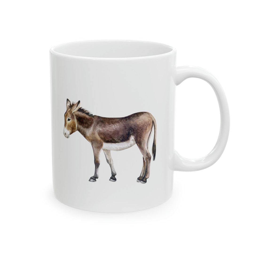 Donkey Mug Ceramic Mug 11oz Country Donkey Graphic Coffee Cup Farm ...