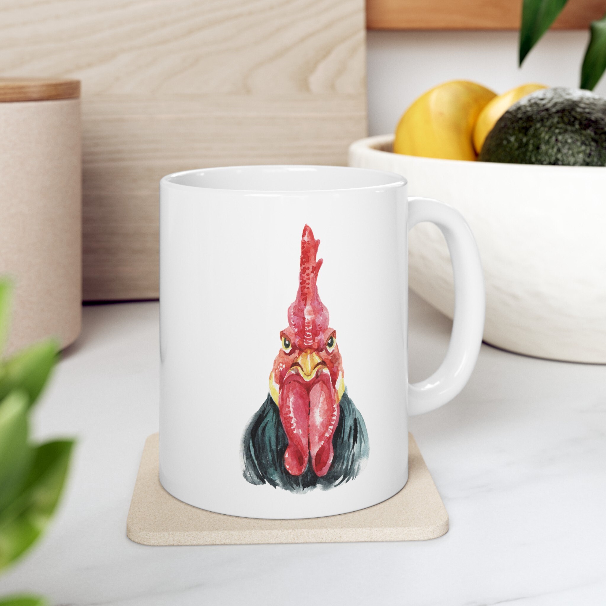 Rooster Mug Ceramic Mug 11oz Country Chicken Roo Graphic Coffee Cup ...