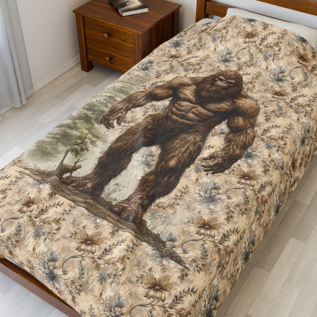 Yeti Bigfoot Sasquatch Fantasy Mythical Creature Unique 60x80 Blanket ...