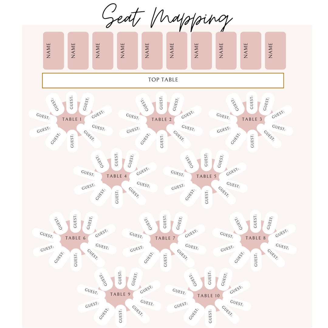 Wedding Seating Chart & Plan - Etsy