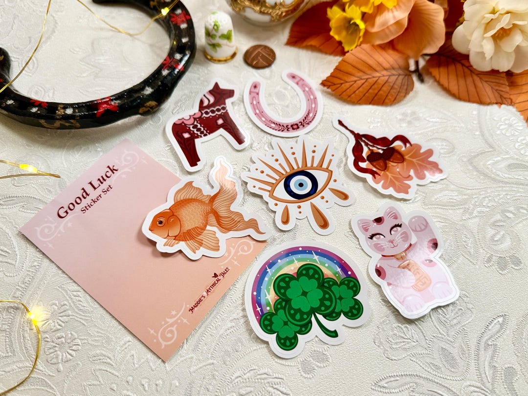 Lucky Charms Sticker Pack | Illustrated & Handmade Glossy Stickers ...