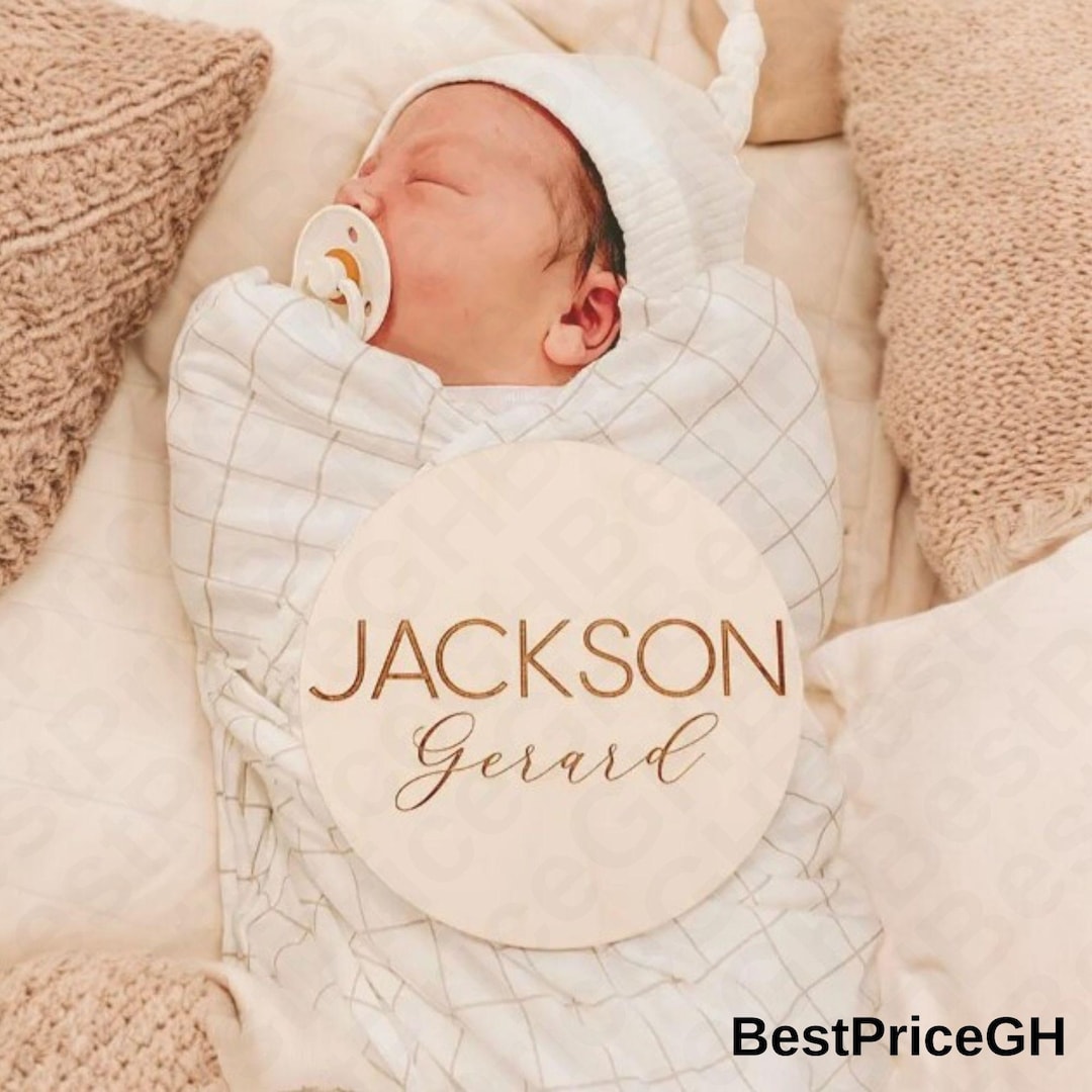 Wooden Baby Name Bulletin Board Wooden Engraved Name Board Newborn ...