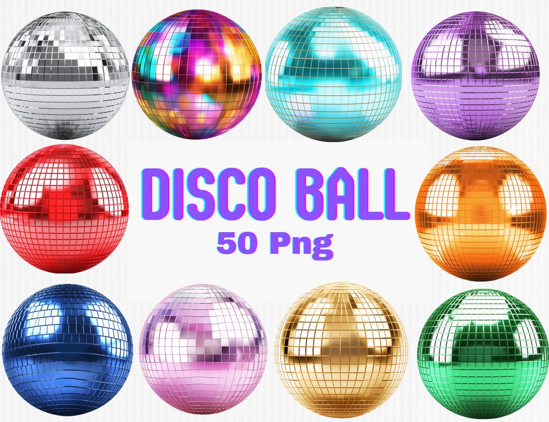 Disco Balls Clipart Retro Gold Silver Disco Ball Party Decor ...