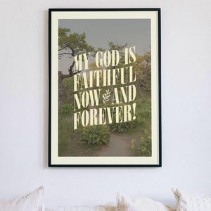 God is Faithful Poster, Christian Wall Art, Trendy Decor, Quote Art ...