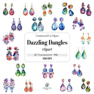 Watercolor Dazzling Dangles, Watercolor, Compositions, Commercial Use ...